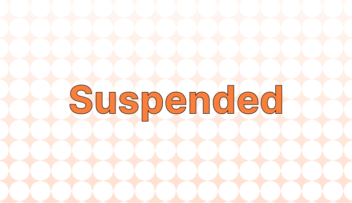 Suspended 뜻과 예시