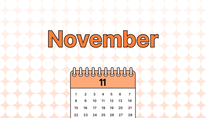 11월 영어로 (November, Nov., Nov, 11 차이와 뜻)